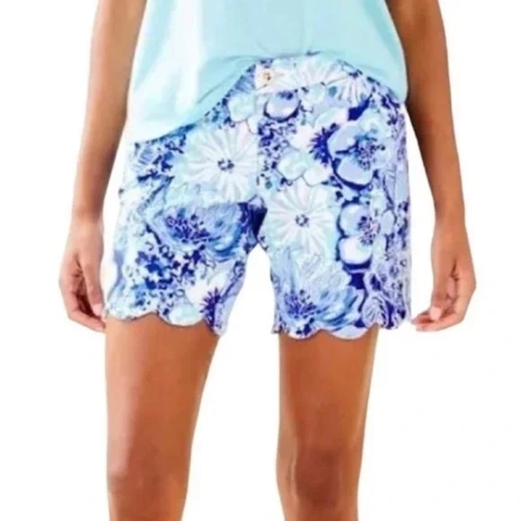 Lilly Pulitzer | Shorts | Lilly Pulitzer Darci Knit Shorts Coastal Blue ...
